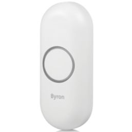Byron DBY-23510 Wireless Battery-Powered Bell Push White - Screwfix