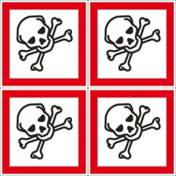 Essentials Toxic GHS Labels (Sheet) 100mm x 100mm - Screwfix