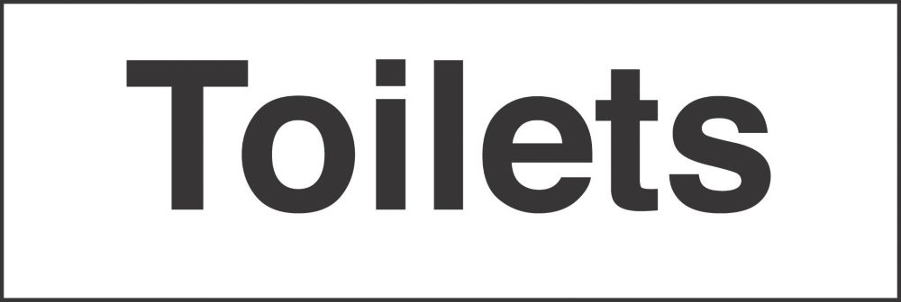 "Toilets" Sign 100 x 300mm | Safety Signs | Screwfix.com