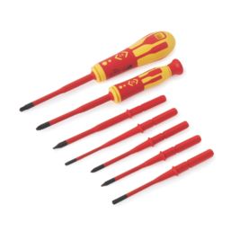 C.K Mixed Interchangeable VDE Screwdriver Set 9 Pieces - Screwfix