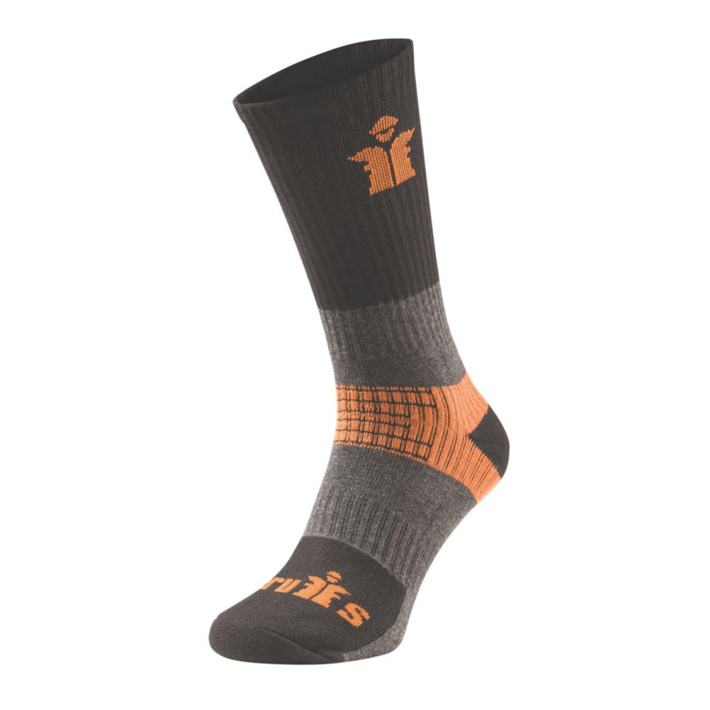 Scruffs Trade Socks Black 7-9.5 3 Pairs - Screwfix