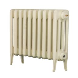 Arroll 460mm x 634mm 1955BTU Cream Cast Iron 4 Column Radiator - Screwfix