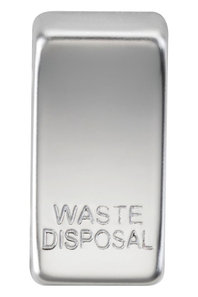 Knightsbridge 'WASTE DISPOSAL' Switch Cover Polished Chrome - Screwfix