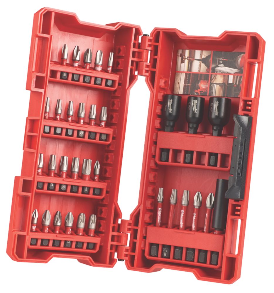 Milwaukee Shockwave Impact Duty 1/4" Straight Shank Mixed Screwdriver ...