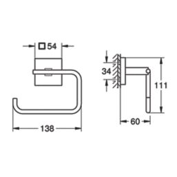 Grohe Start Cube Toilet Paper Holder Chrome - Screwfix