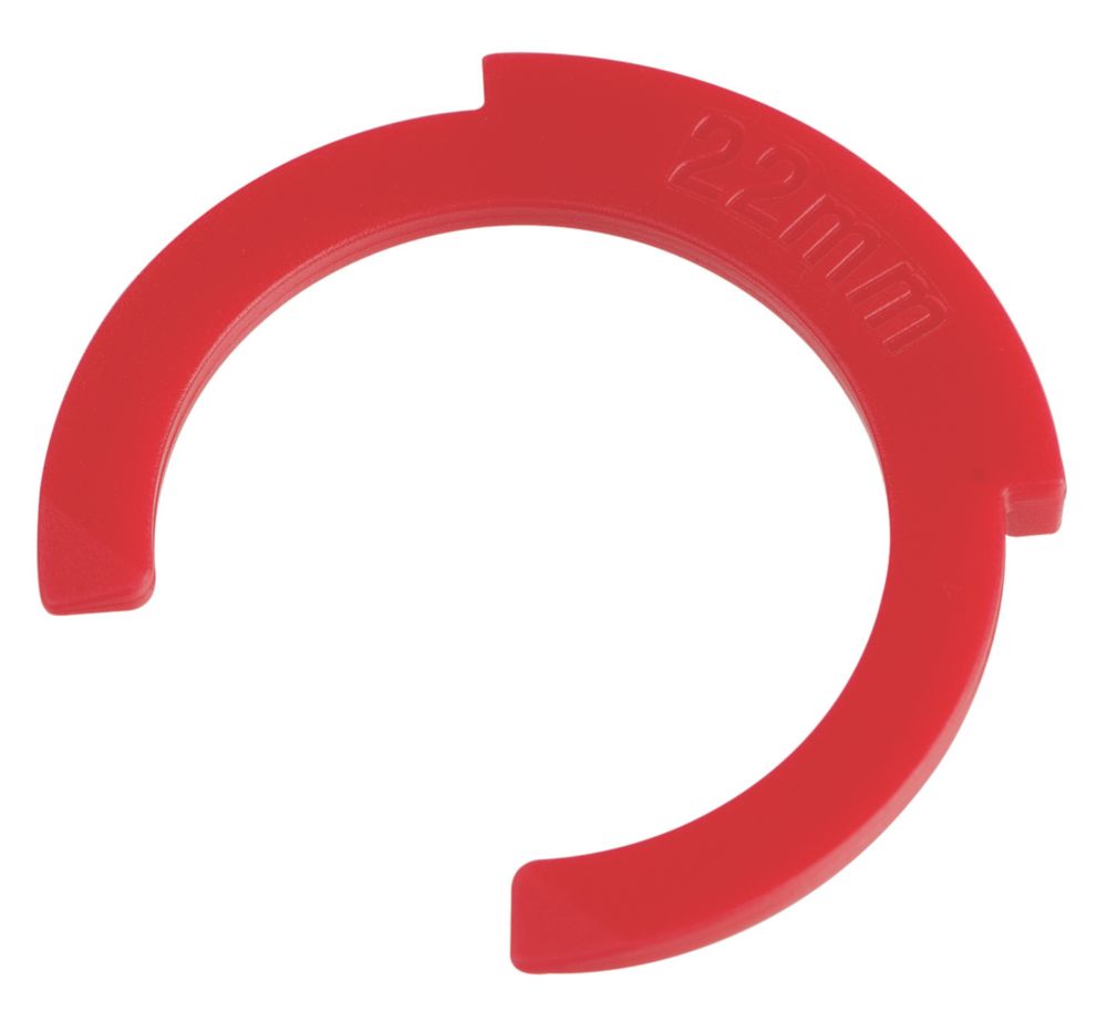 Flomasta Plastic Collet Clips Red 22mm 10 Pack - Screwfix