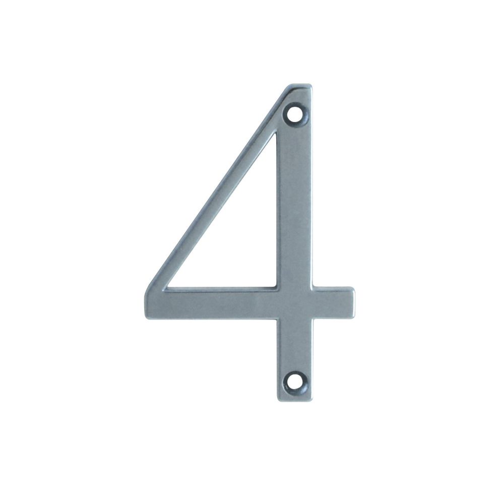 Fab & Fix Door Numeral 4 Polished Chrome 80mm | House Numbers ...