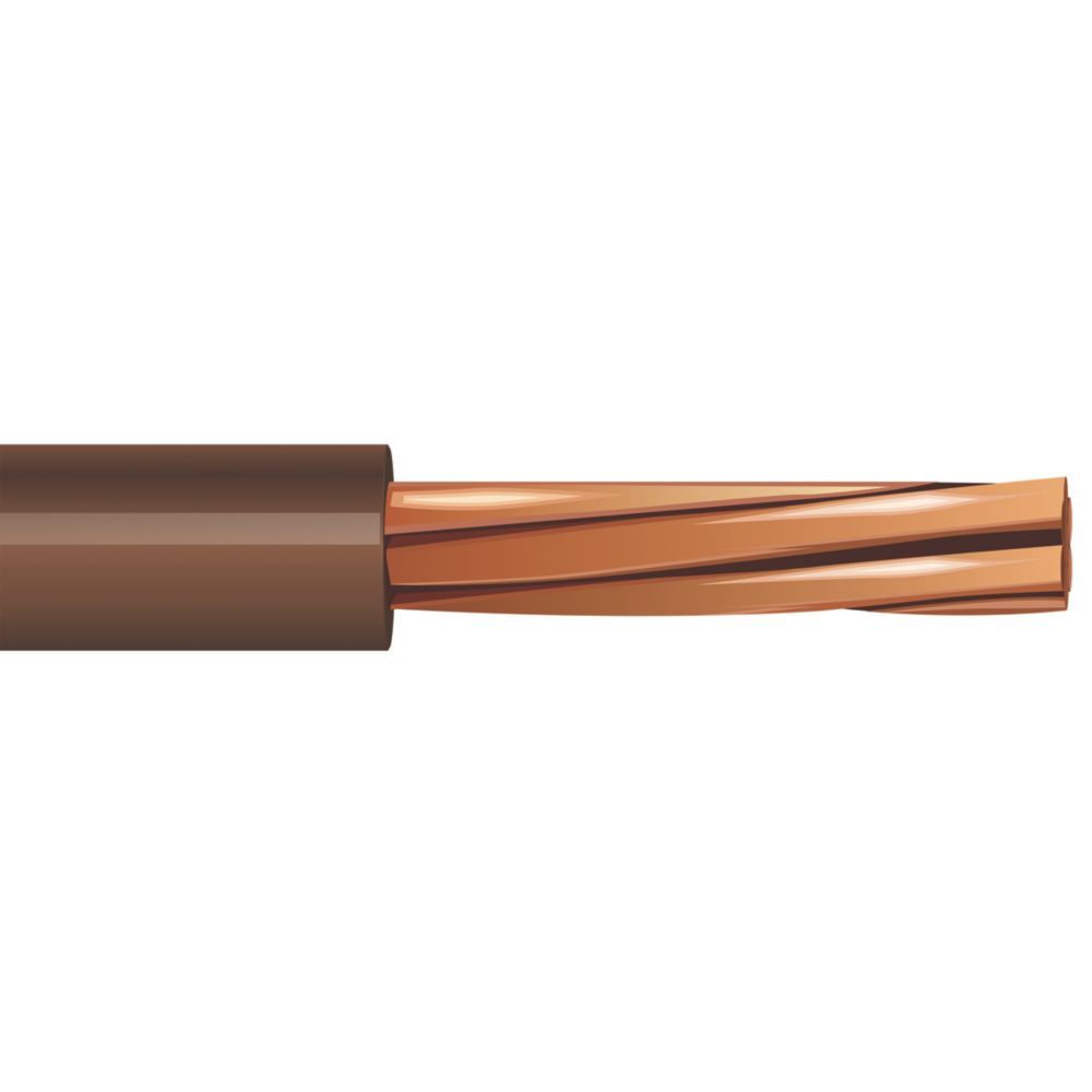 Time 6491B Brown 1.5mm² LSZH Conduit Cable 100m Drum - Screwfix