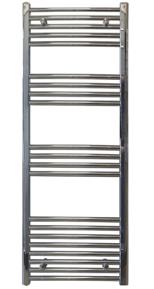 Towelrads 1200mm x 400mm 965BTU Chrome Flat Towel Radiator - Screwfix