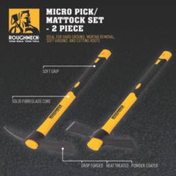 Roughneck Micro Pick & Mattock Set 2 Pieces - Screwfix