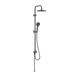 Swirl Bonda Overhead Shower Kit Black - Screwfix