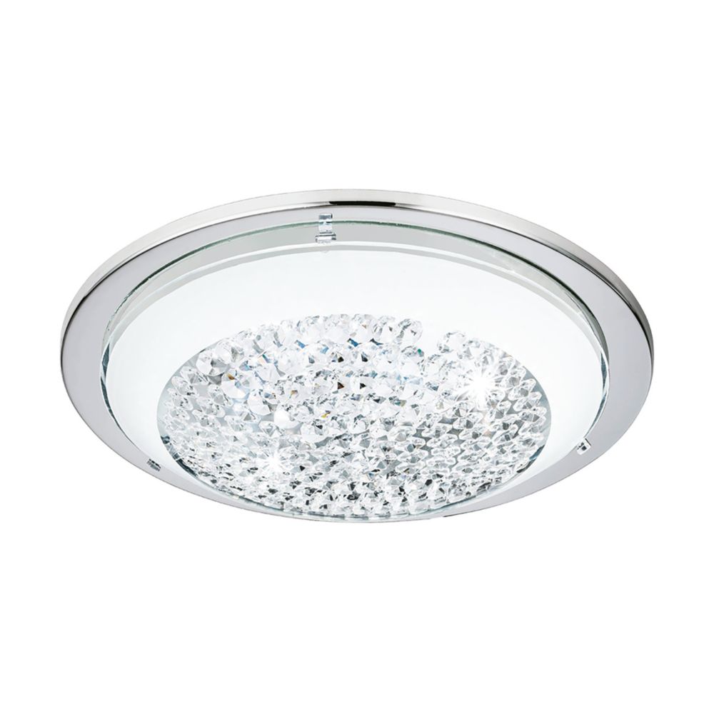Eglo Acolla LED Wall & Ceiling Light Chrome 6W 1110lm - Screwfix