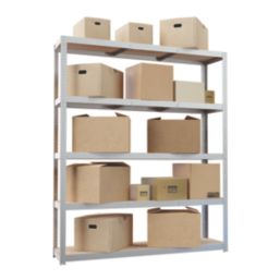 Essentials 5-Tier Metal Garage Shelving Unit 1200mm x 450mm x 1800mm ...