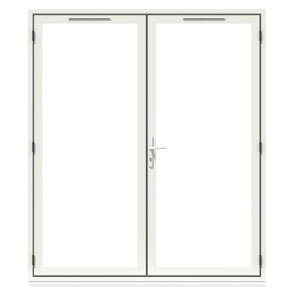 Green & Taylor White Double-Glazed Aluminium French External Doors ...