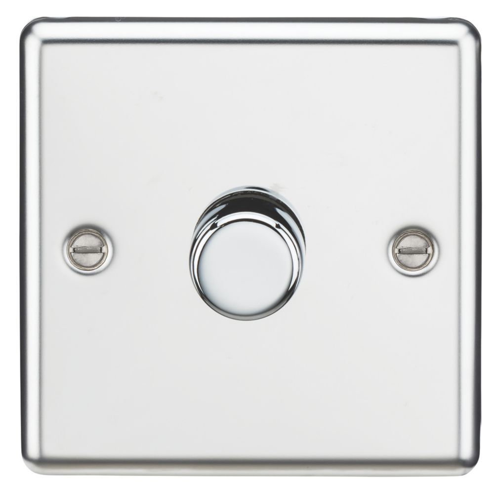 Knightsbridge 1-Gang 2-Way LED Dimmer Switch Polished Chrome - Screwfix