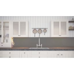 Splashwall Bathroom Splashback Gloss Flint 600mm x 2420mm x 4mm - Screwfix