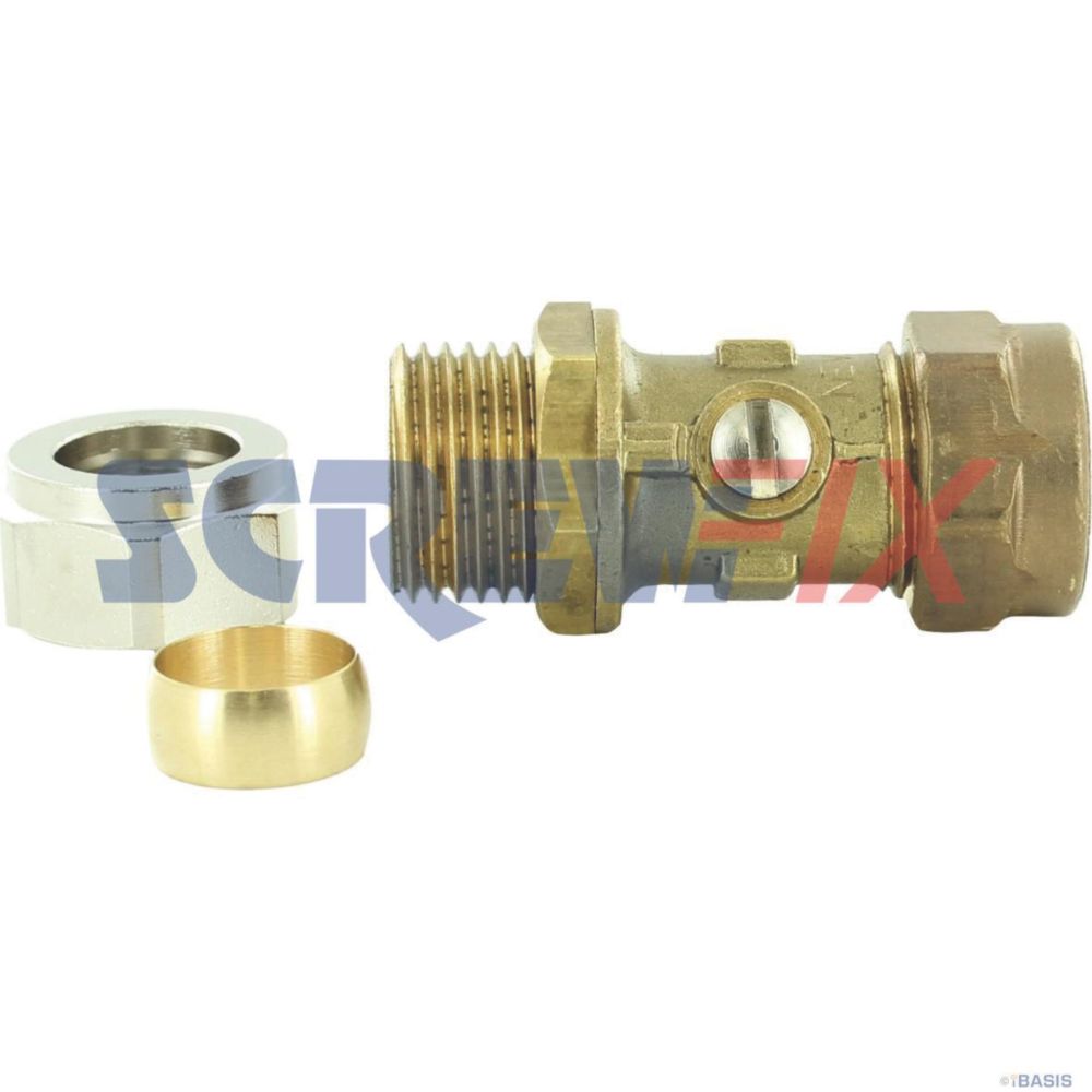 Worcester Bosch 87161424180 ISOLATOR VALVE 15MM-ONE C/NUT - Screwfix