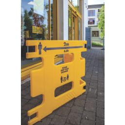 Addgards Keep Your Distance Safety Barriers Yellow/Black 1m 4 Pack ...