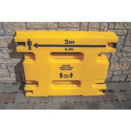 Addgards Keep Your Distance Safety Barriers Yellow/Black 1m 4 Pack ...