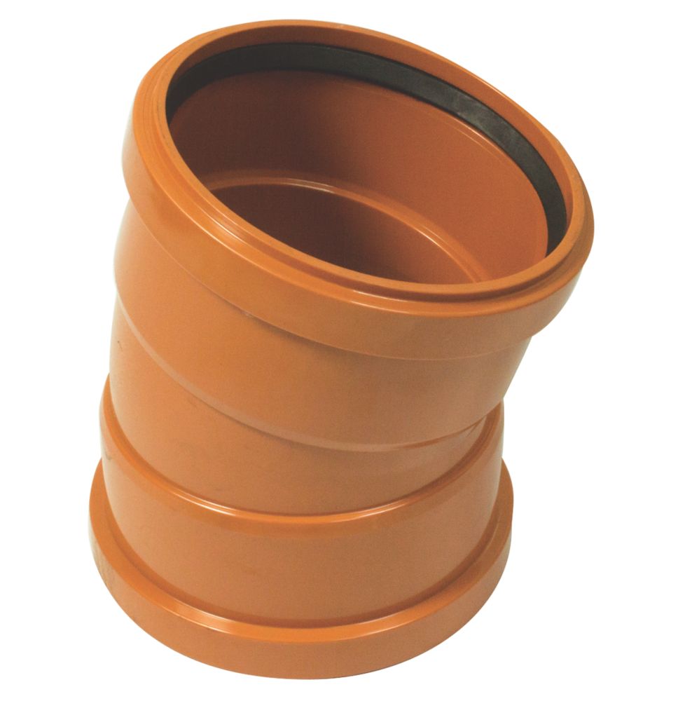 FloPlast Push-Fit 15° Double Socket Bend 160mm - Screwfix