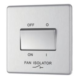 LAP 10A 1-Gang 3-Pole Fan Isolator Switch Brushed Stainless Steel ...