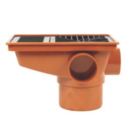 FloPlast Push-Fit Rectangular Grid Rec Hopper 110mm - Screwfix