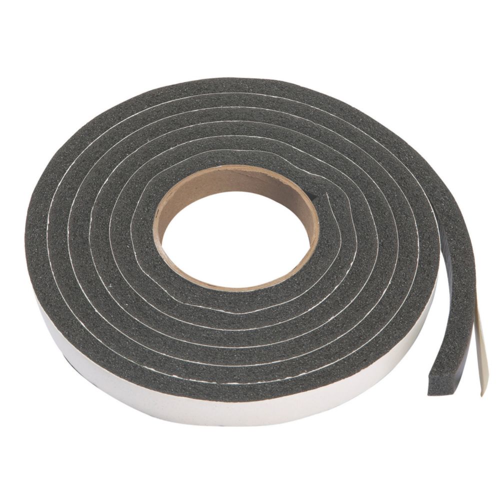 Stormguard Jumbo Rubber Foam Weatherstrip Black 3m - Screwfix