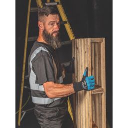 Wonder Grip WG-422 Bee-Smart General Handling Gloves Black/Blue Large ...