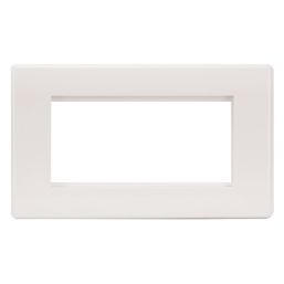 LAP 4-Module Modular Faceplate White - Screwfix