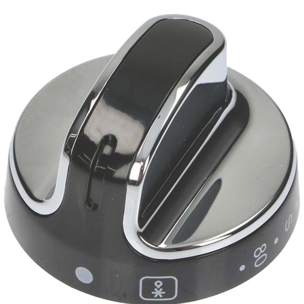 Stoves 083157008 Black & Chrome Main Oven Control Knob - Screwfix