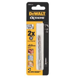 DEWALT EXTREME 2 Triangle Shank Masonry Drill Bit 5.5mm x 85mm - Screwfix