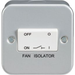 Knightsbridge 10AX 1-Gang TP Metal Clad Fan Isolator Switch with White ...