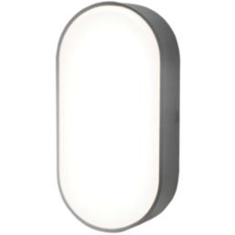 LAP Outdoor Oval LED Bulkhead Black 10W 700lm - Screwfix