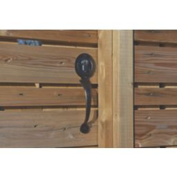 GateMate Euro Profile Long Throw Pull Handle Chrome / Black - Screwfix