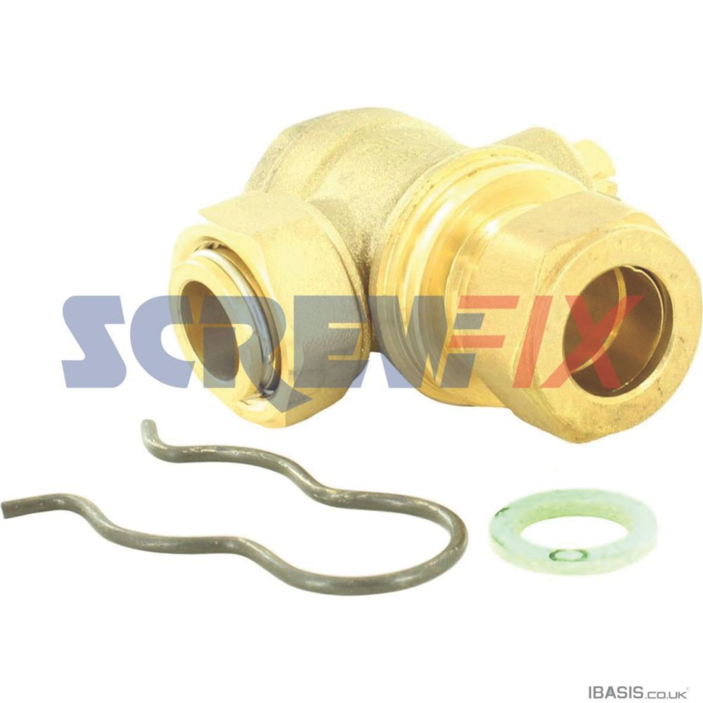 Baxi 720543401 22mm Flow & Return Pipe Valve Tap - Screwfix