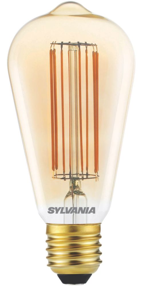 Sylvania TOLEDO VINTAGE E27 ST64 LED Light Bulb 640lm 7W - Screwfix
