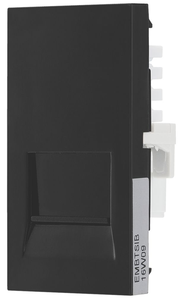 British General Modular Slave Telephone Socket Black - Screwfix