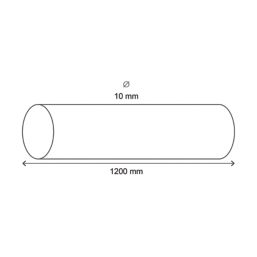 Smith & Locke Braided Steel Cable Lock 1200mm x 10mm - Screwfix