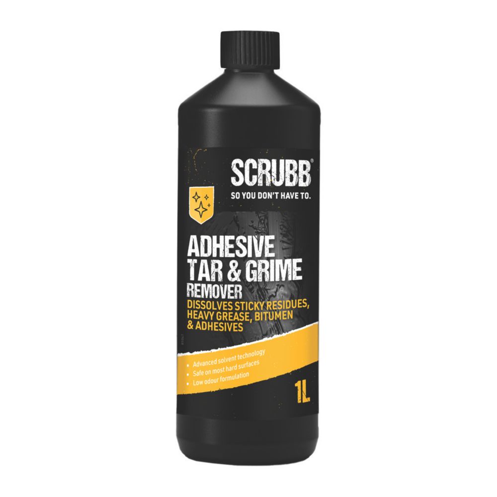 Scrubb Adhesive, Tar & Grime Remover 1Ltr - Screwfix