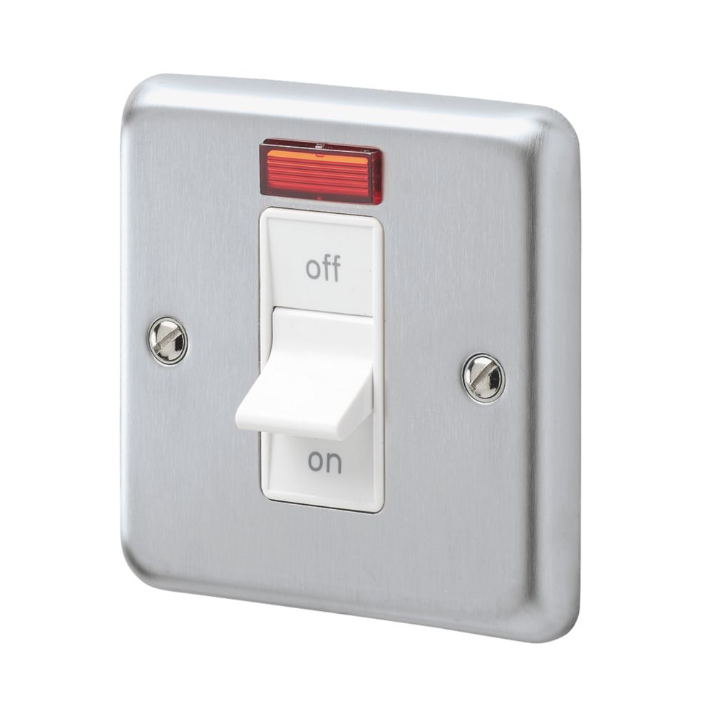 Brushed Chrome Switches | Switches & Sockets | Screwfix.com