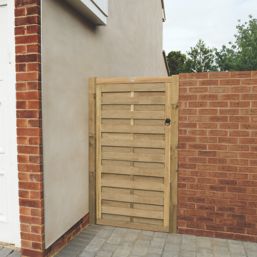 Forest Europa Plain Garden Gate 900mm x 1800mm Natural Timber - Screwfix