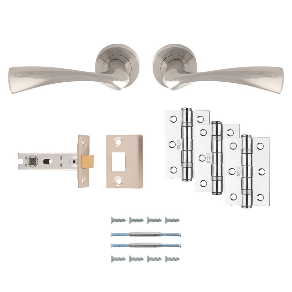 Carlisle Brass Sintra Door Handle Pair Satin Nickel - Screwfix
