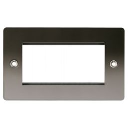 LAP 4-Module Modular Faceplate Black Nickel - Screwfix