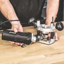 Trend T4ELK 850W 1/4" Electric Plunge Router 110V - Screwfix
