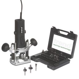 Trend T4ELK 850W 1/4" Electric Plunge Router 110V - Screwfix
