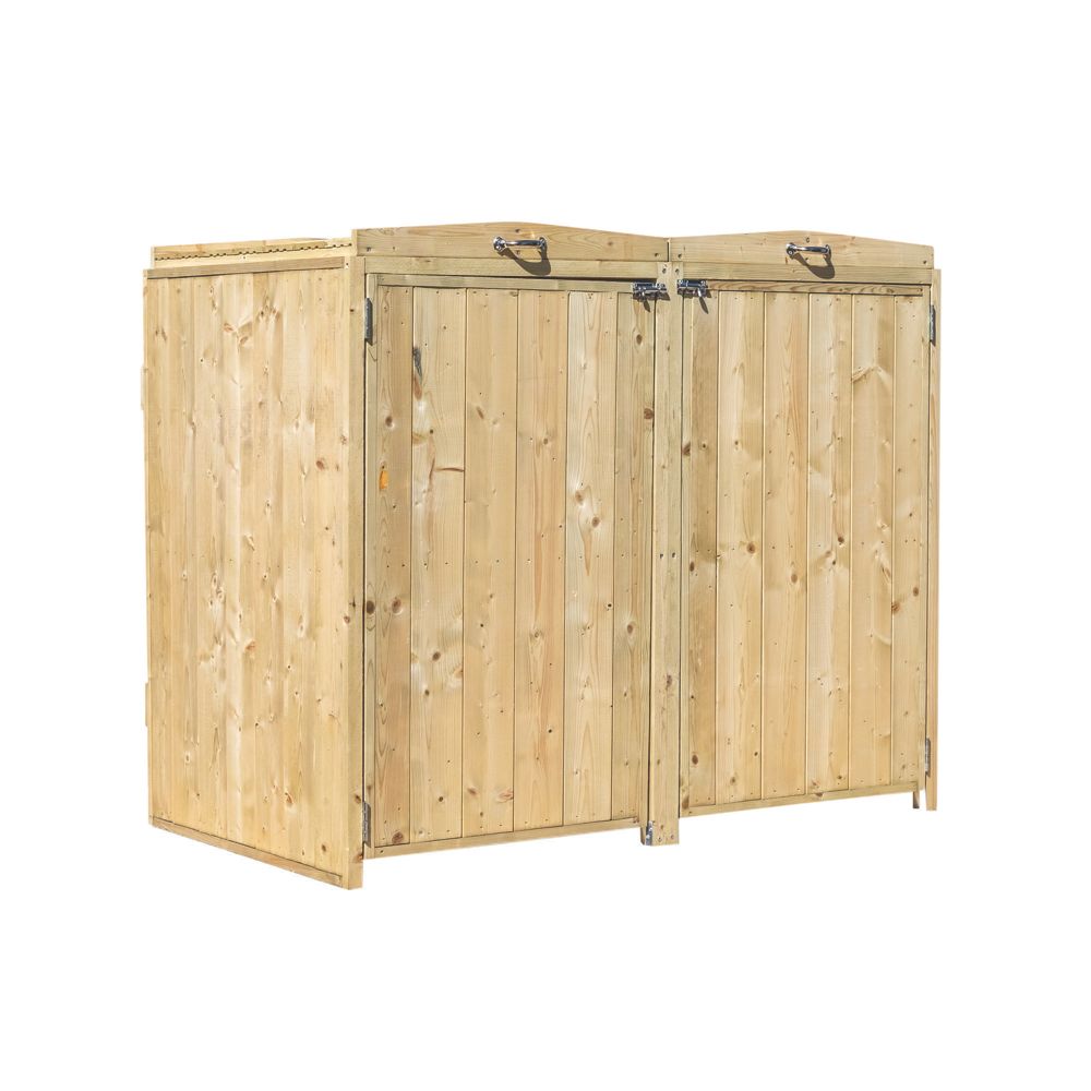 Mercia 4'6" x 2'6" (Nominal) Double Timber Bin Store - Screwfix