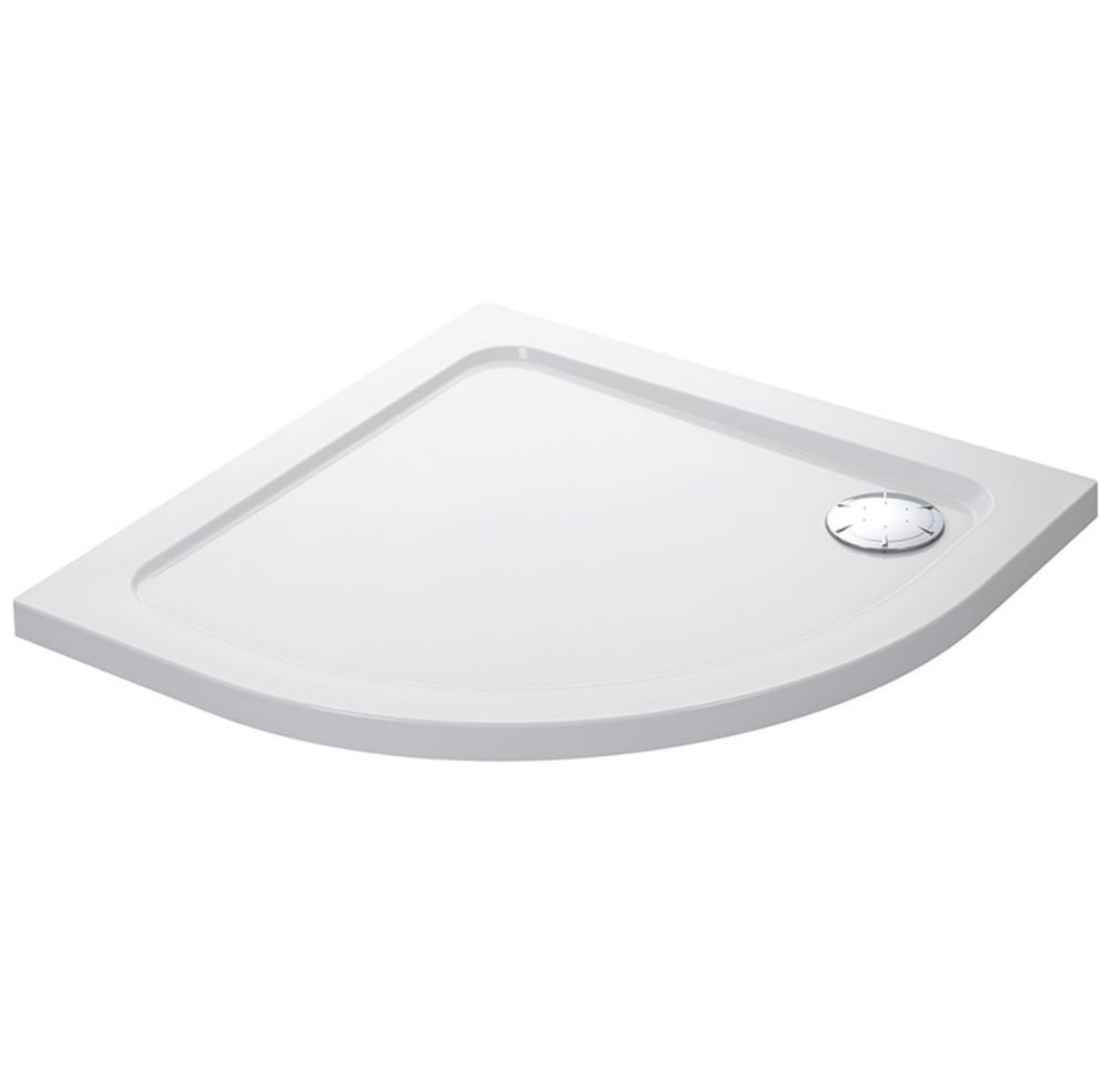 Mira Flight Low Quadrant Shower Tray White 900mm x 900mm x 40mm - Screwfix