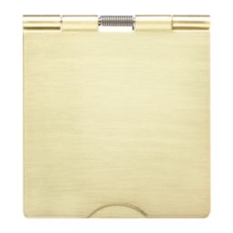 Contactum 3344BBB 13A 1-Gang Unswitched Floor Socket Brushed Brass with ...
