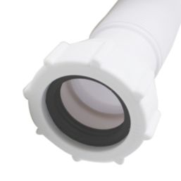 Flomasta Flexible Waste Pipe White 32mm x 300-700mm - Screwfix