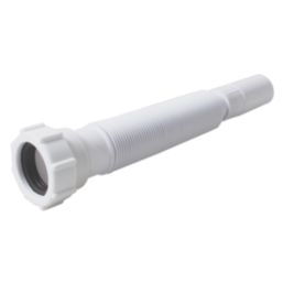 Flomasta Flexible Waste Pipe White 32mm x 300-700mm - Screwfix